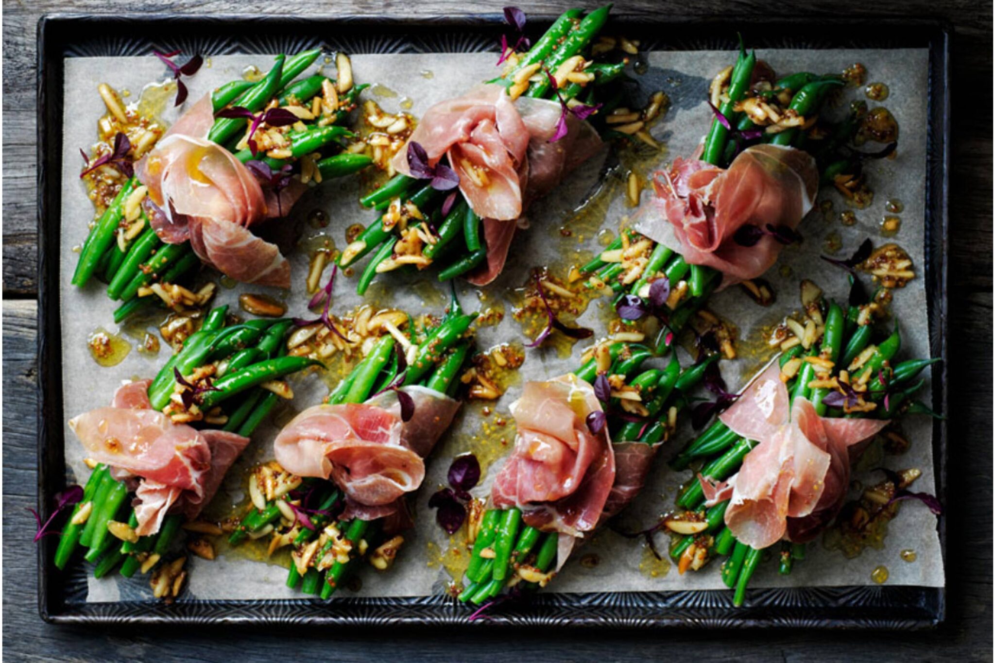 Donna Hay Christmas: Blanched Bean and Prosciutto Bundles • CHILD Magazines